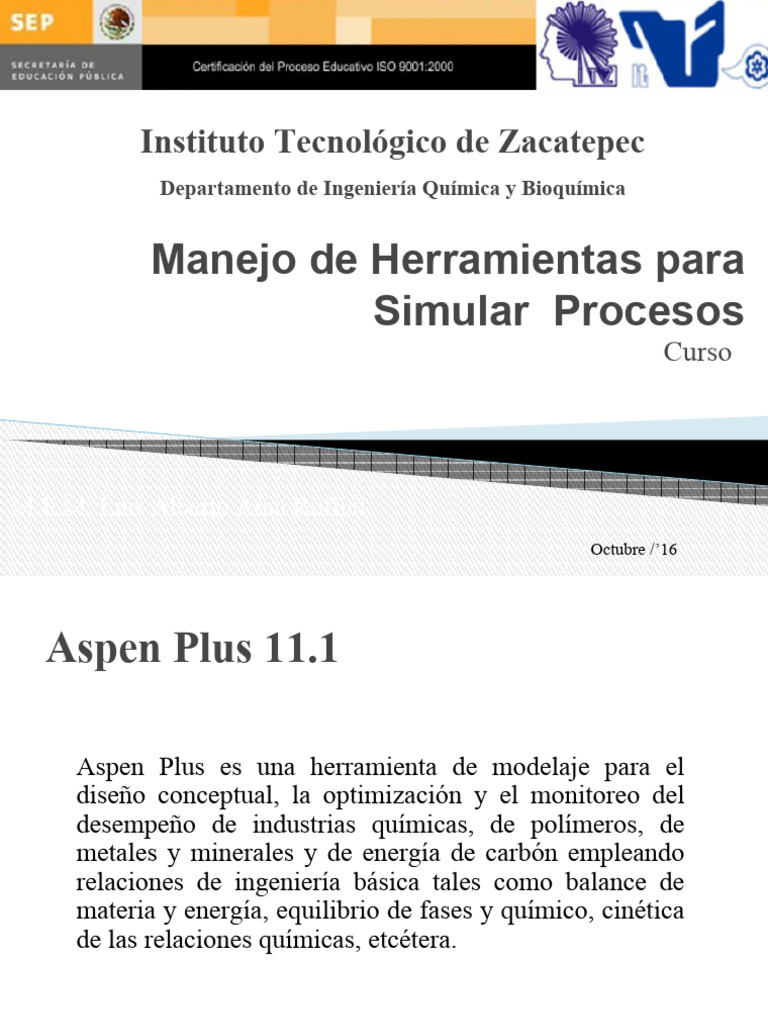 Aspen Plus | PDF | Reactor Quimico | Destilación