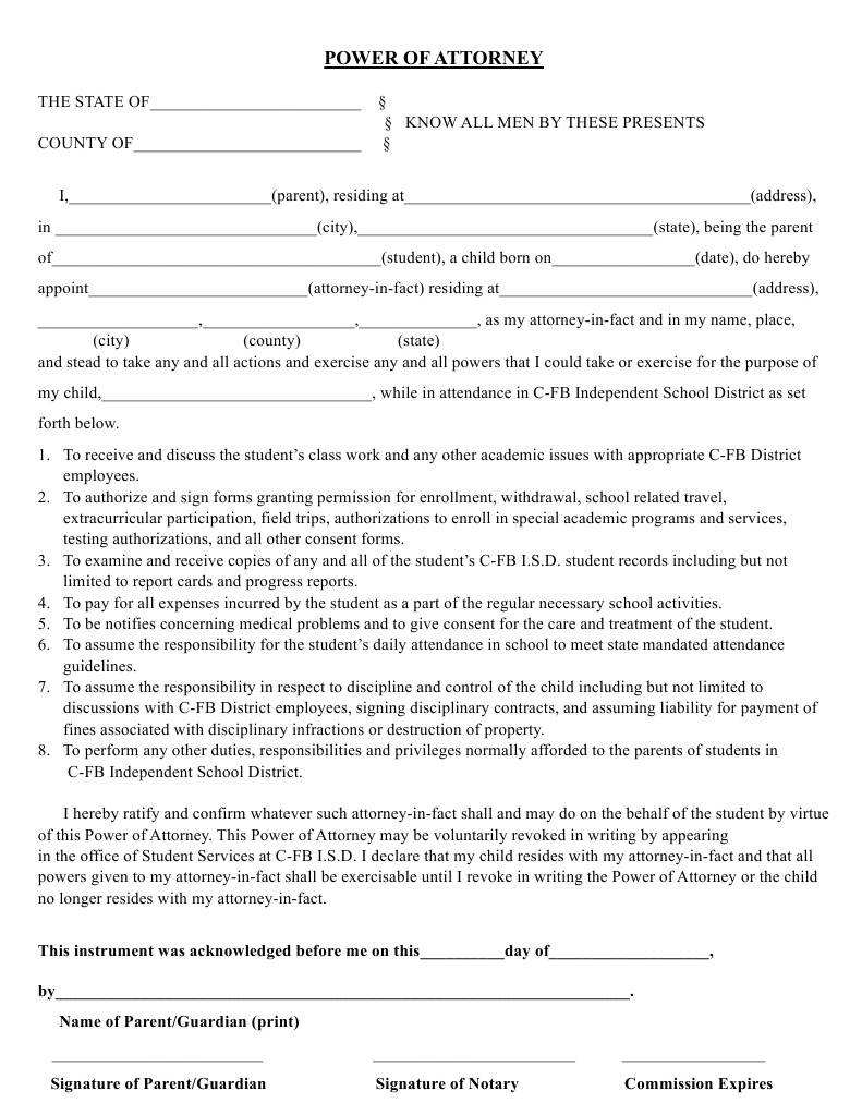 Power of Attorney | PDF | Power Of Attorney | Students