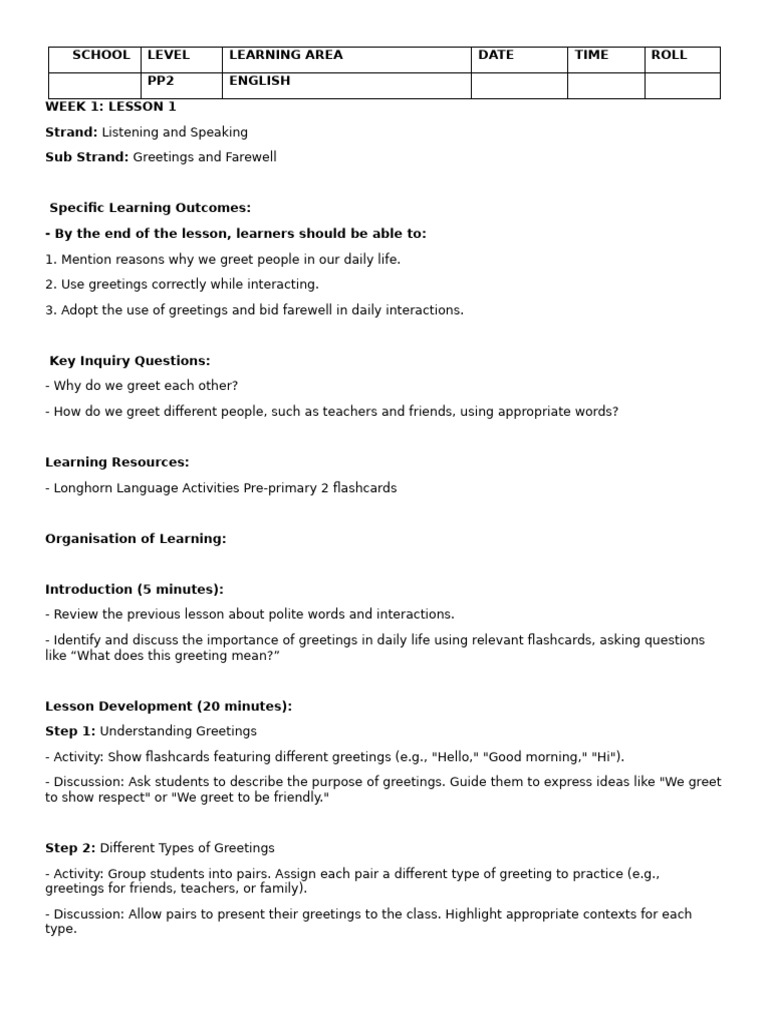 Pp2 t1 Lesson Plans | PDF | Learning | Reading Comprehension