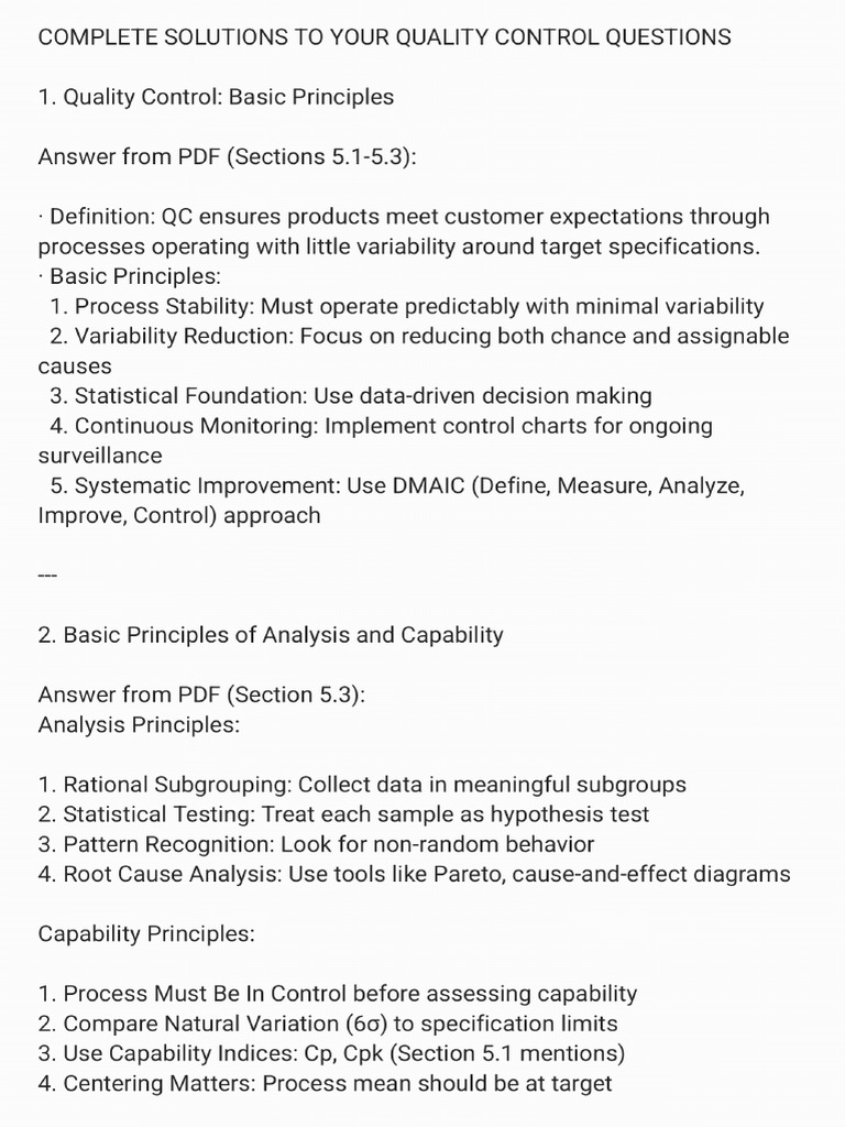 Quality Control | PDF