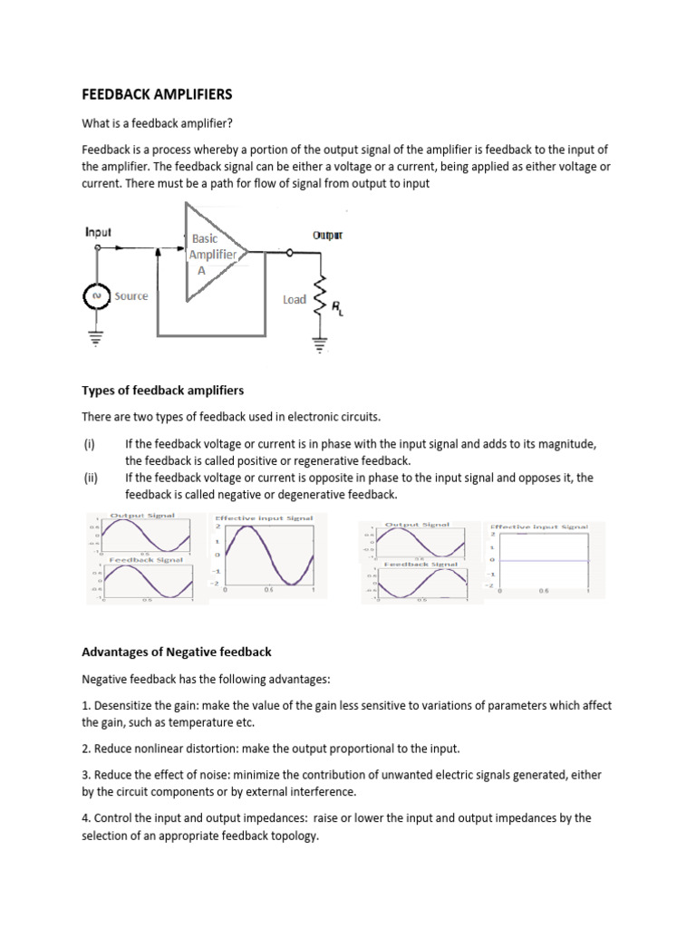Analog Circuits Notes Mod 3 | PDF | Amplifier | Feedback