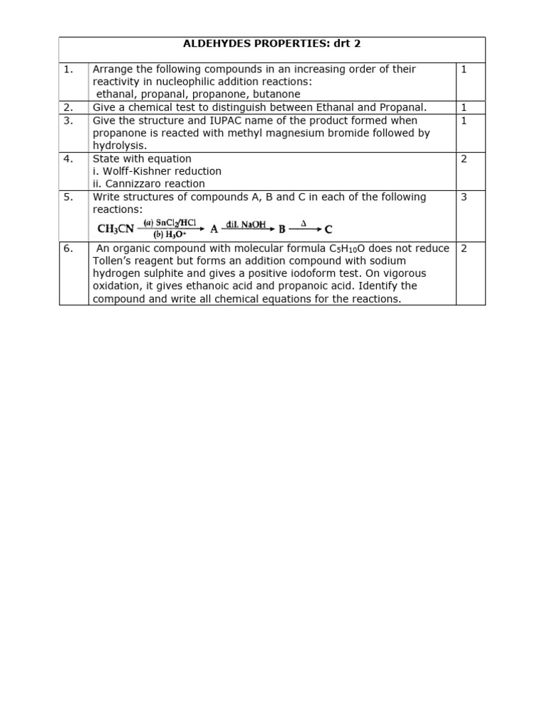 Aldehydes Drt 2 | PDF