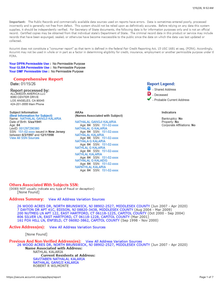 Comprehensive Report Kalaria | PDF