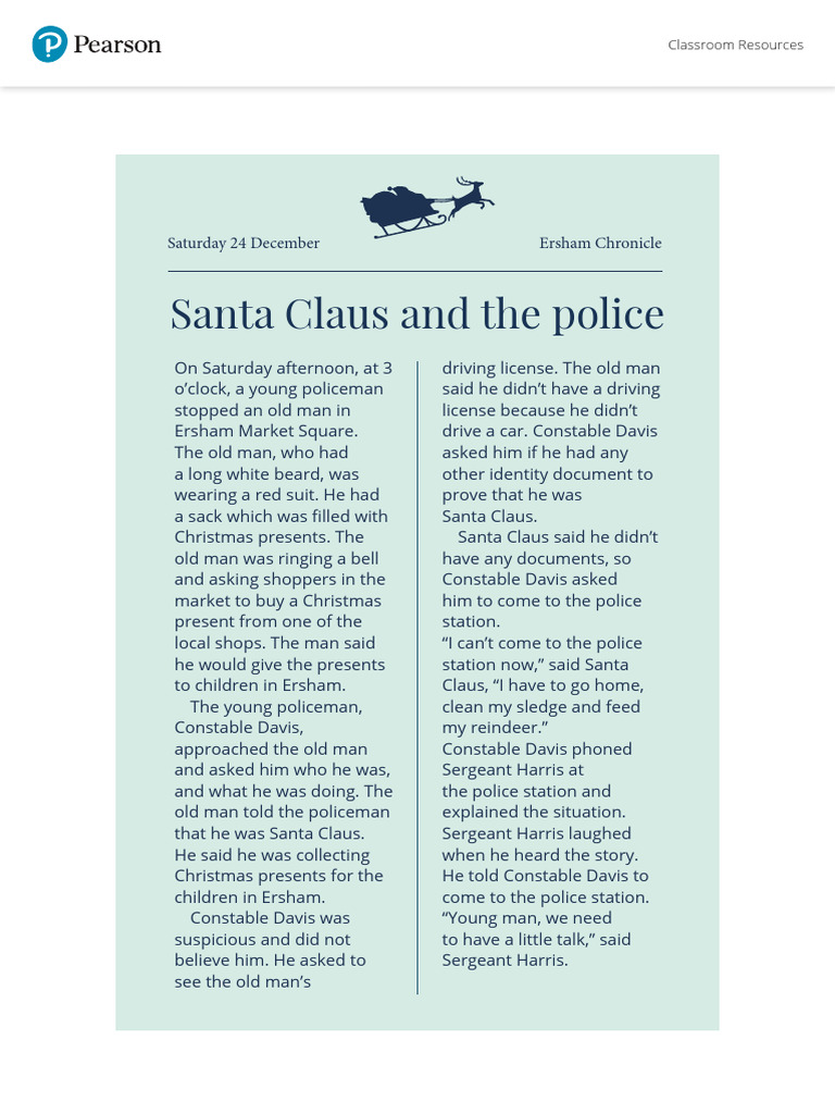 Santa Clause and the Police | PDF | Santa Claus