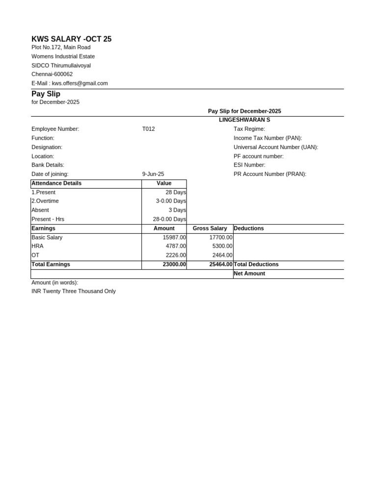 Pay Sheet | PDF