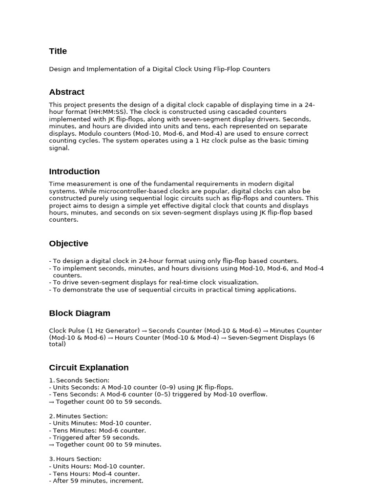 Flip Flop Clock | PDF | Electronic Circuits | Computer Engineering