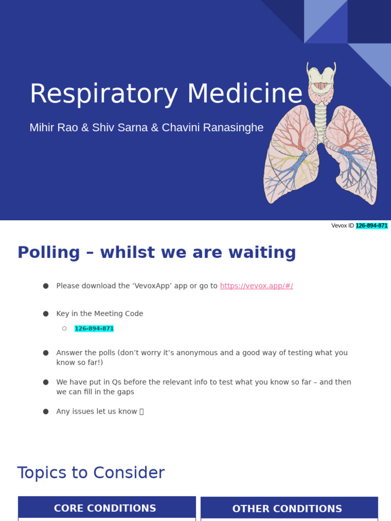 MedSoc - Respiratory Medicine - 2020 - 2021 | PDF | Respiratory ...