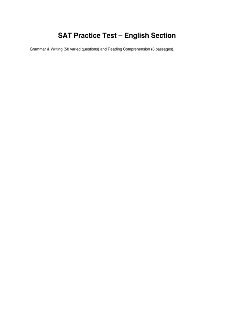Sat Grammar | PDF | Verb | English Grammar