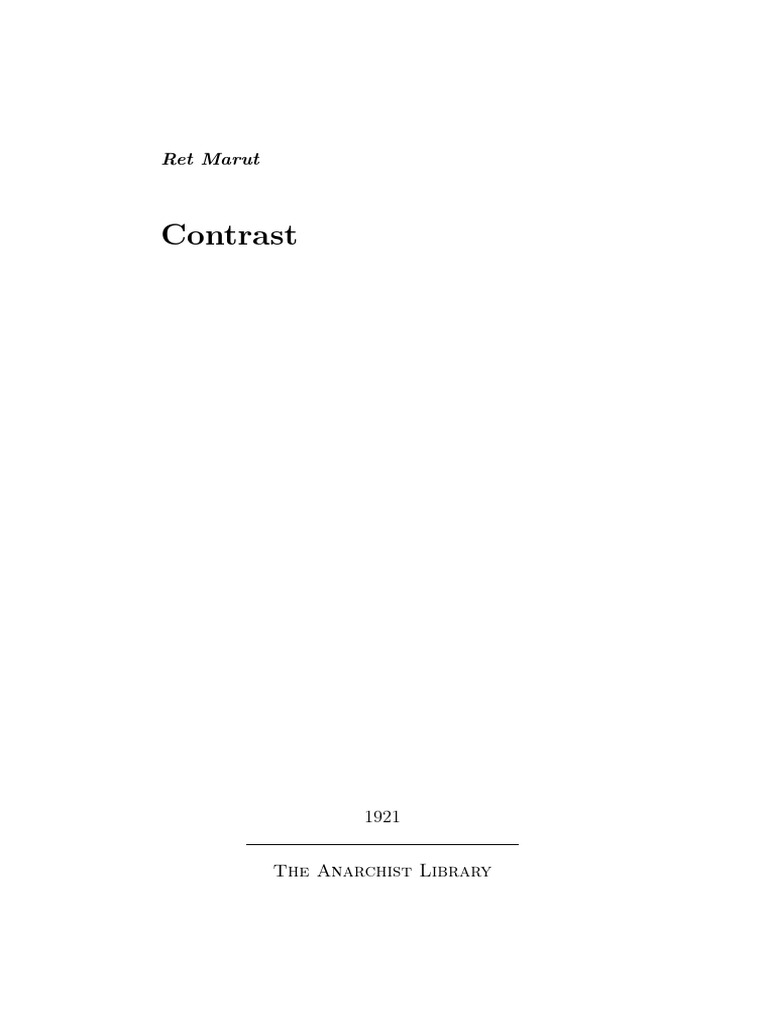 Ret Marut Contrast a4 | PDF