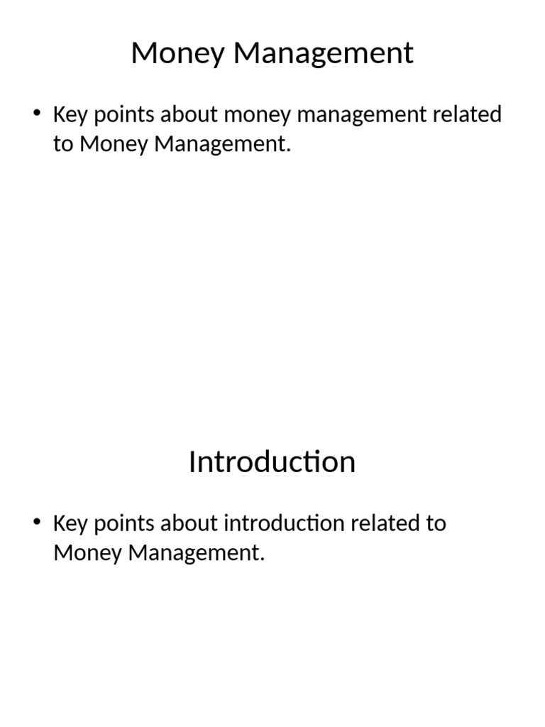 Money Management | PDF