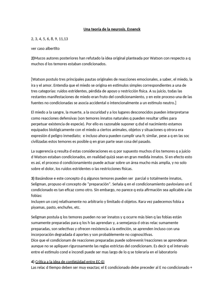 Una teoría de la neurosis | PDF | Temor | Ansiedad