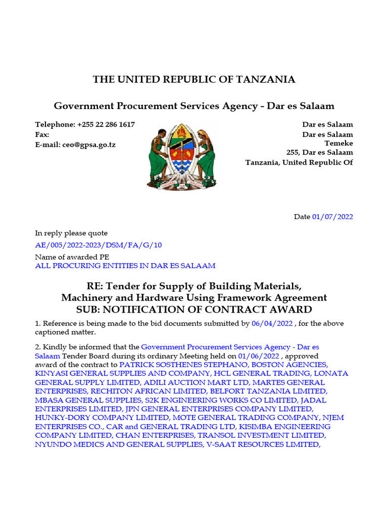 12871453_Contract Award Notice | PDF | Business