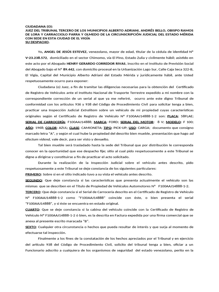 Inspección de Vehículo | PDF | Testigo experto | Justicia