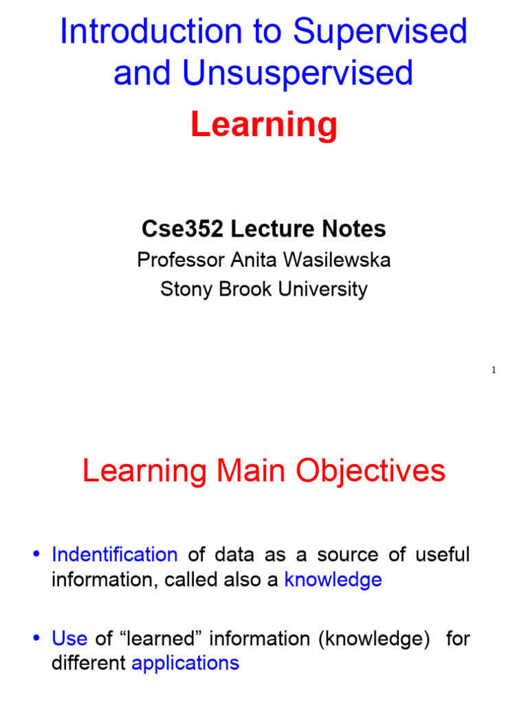 L 6 Introduction Learning | PDF | Cluster Analysis | Databases