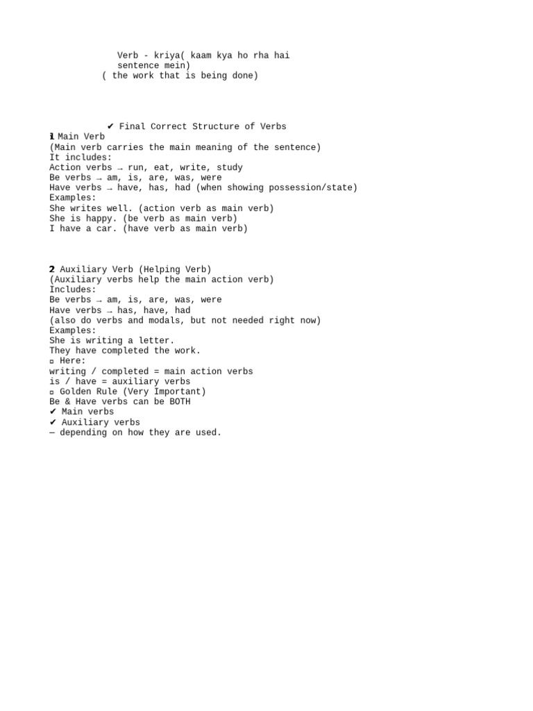 Chapter 3 Verb | PDF