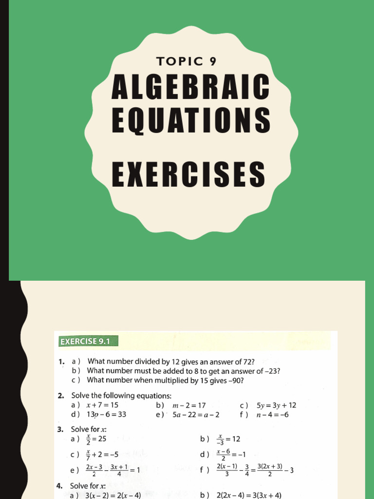 Topic 9 Exercises | PDF
