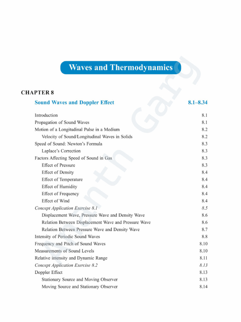 Sound Waves and Doppler Effect Chapter | PDF