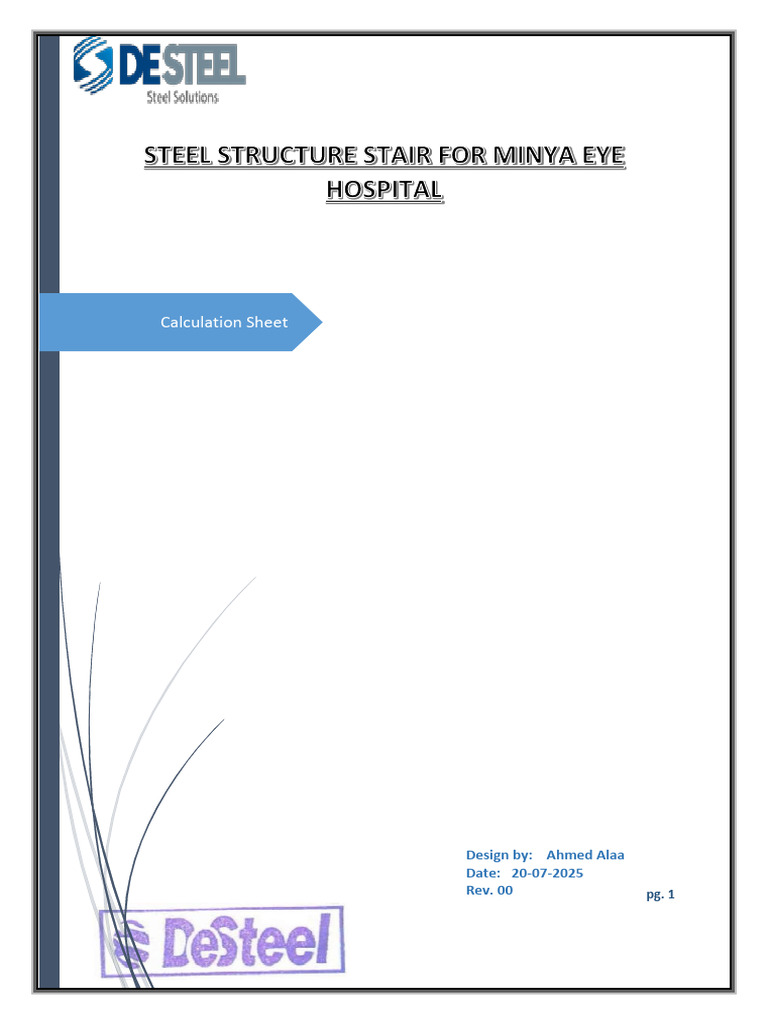 Calc. Sheet of Minya Eye Hospital - Rev.01 | PDF | Bending | Buckling