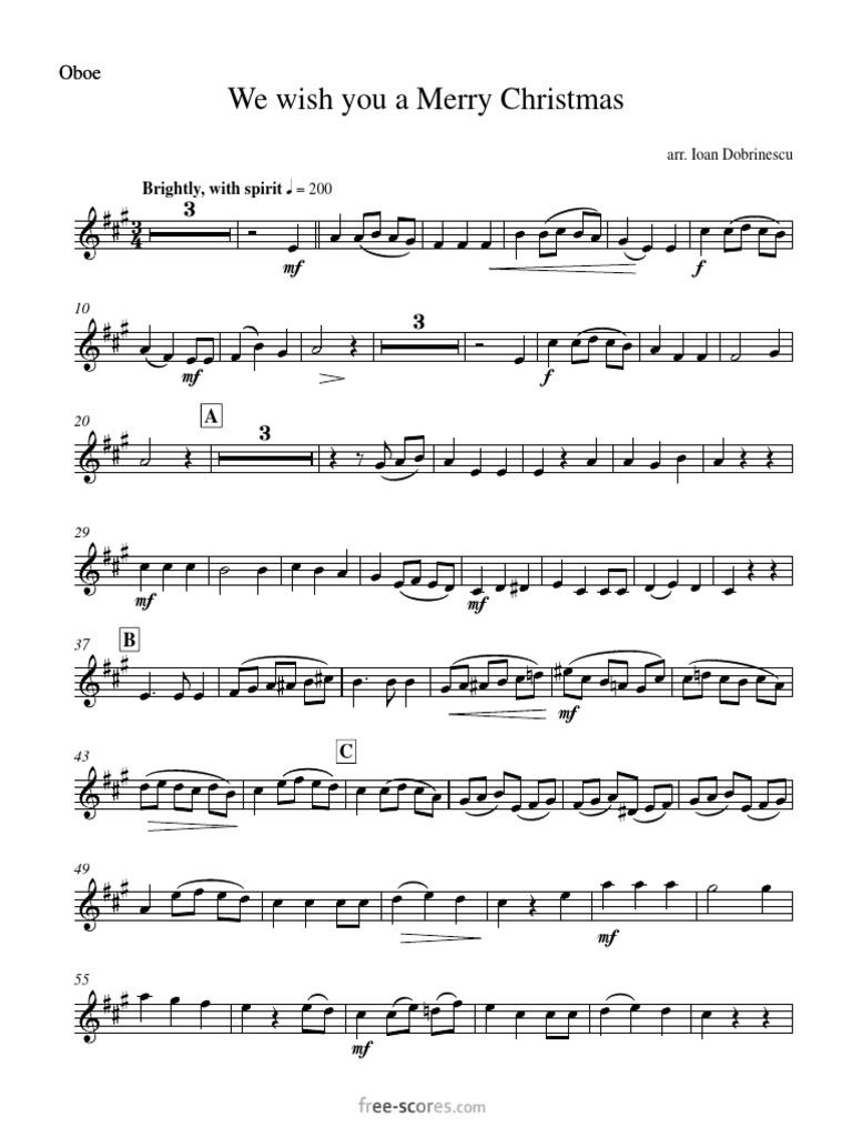[Free Scores.com] Traditional Wish You Merry Christmas Wish You Merry ...