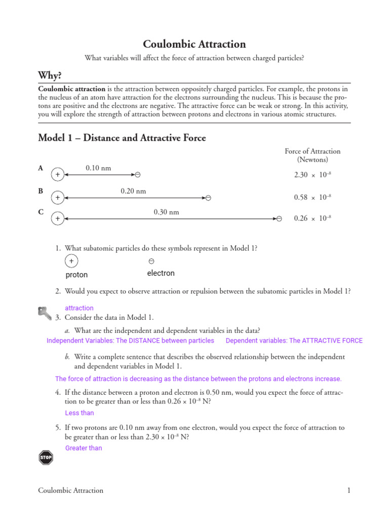 Isabelle Leuck - 11 Coulombic Attraction-S | PDF | Atomic Nucleus | Atoms