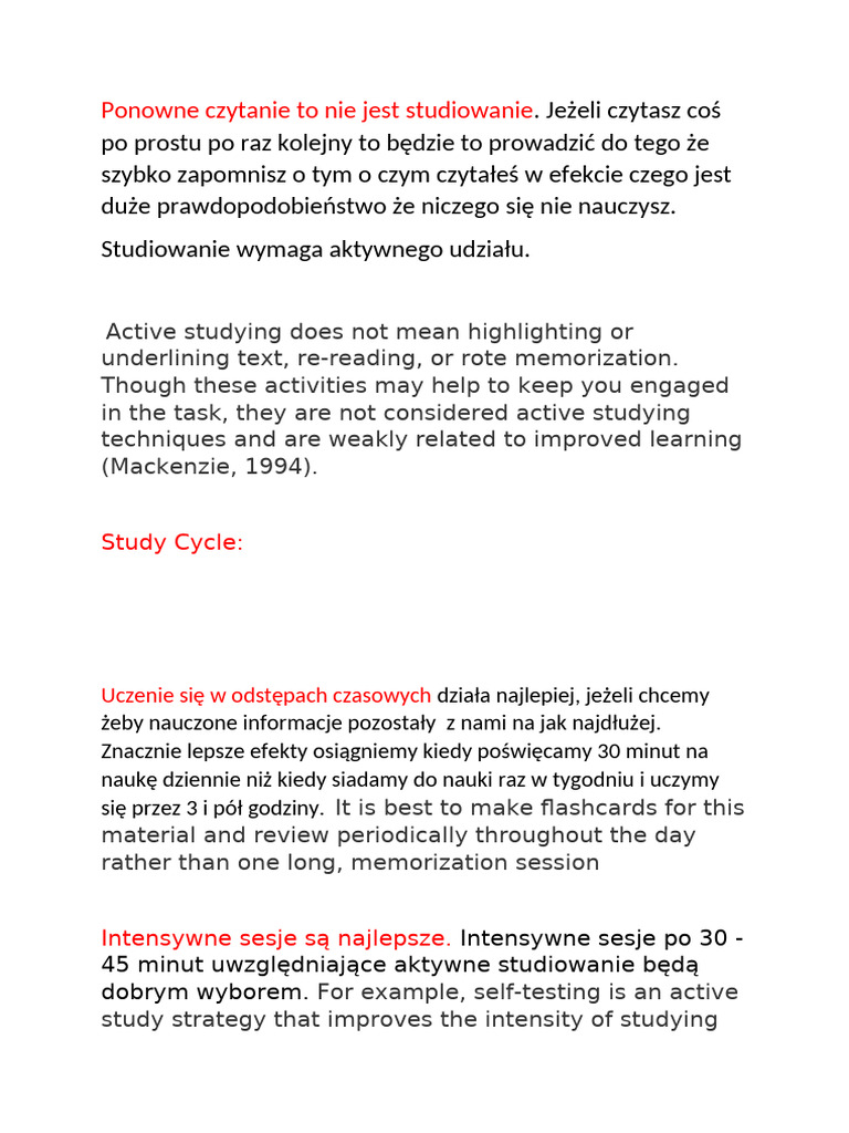 Study Smarter, Not Harder | PDF