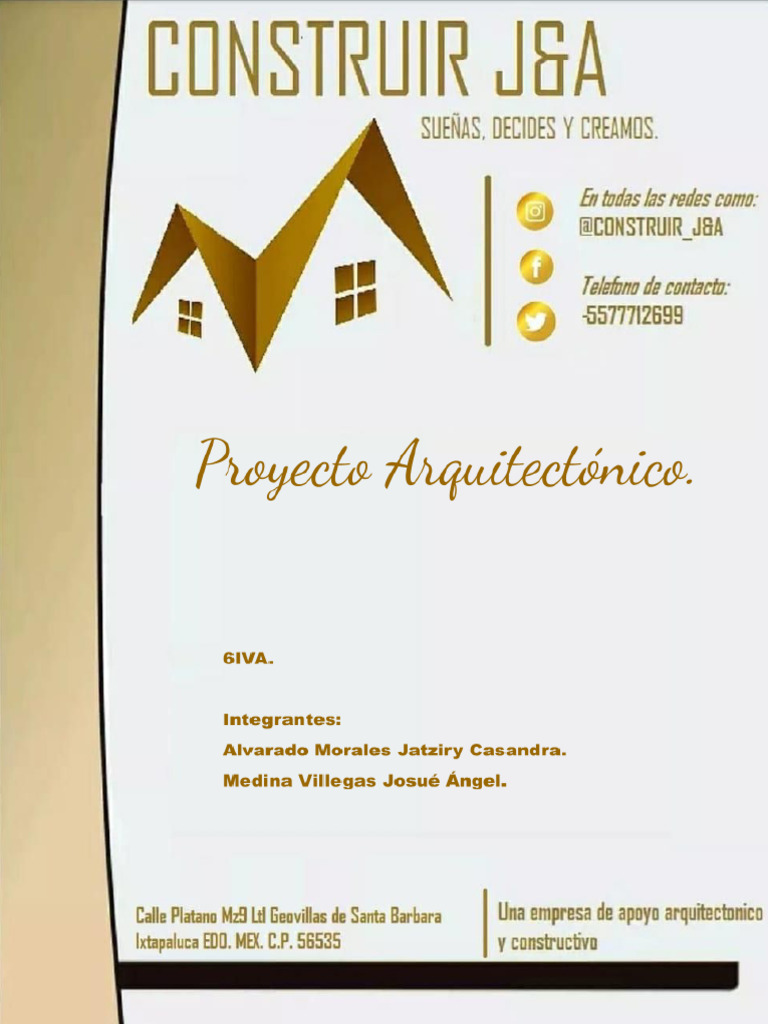 Act.2 Reporte Arquitectonico. ConstruirJ&A | PDF | Diseño | Topografía