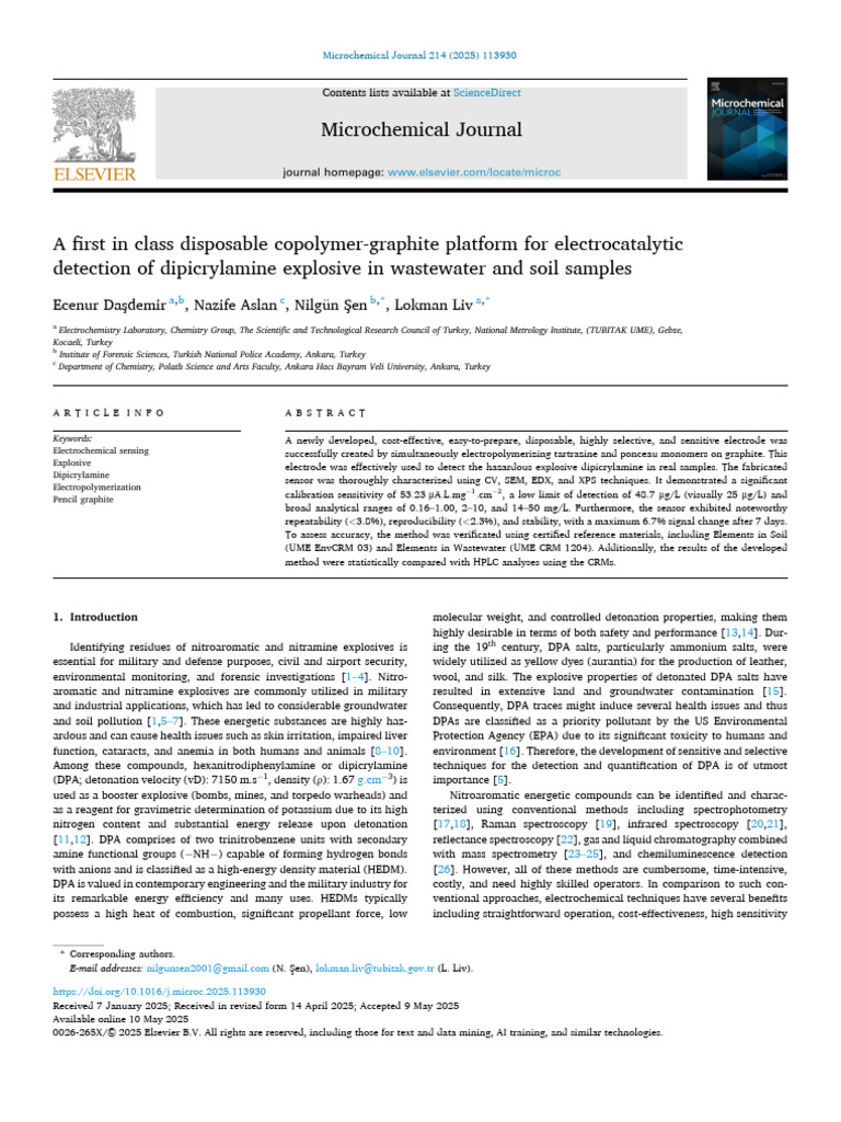 Daşdemir E 2025 - A first in class disposable copolymer-graphite ...