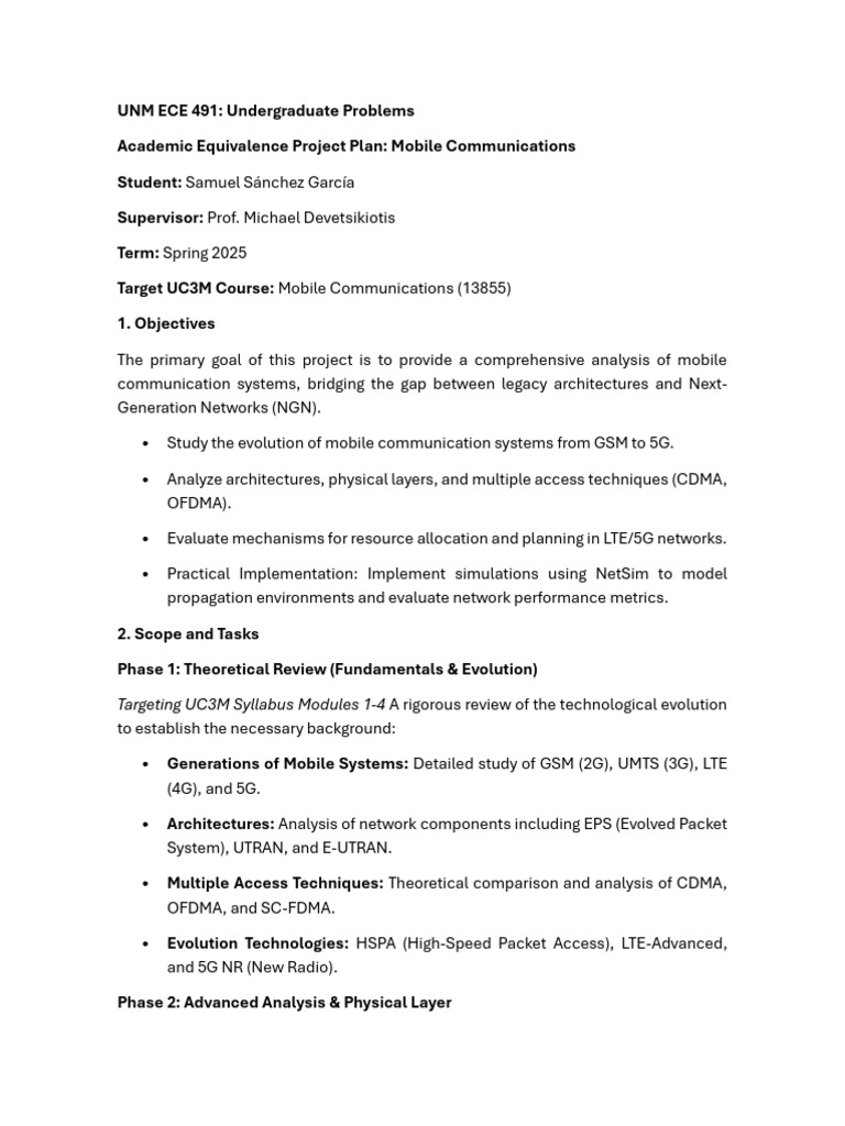 ECE 491 - Mobile Communications | PDF | High Speed Packet Access | Lte ...