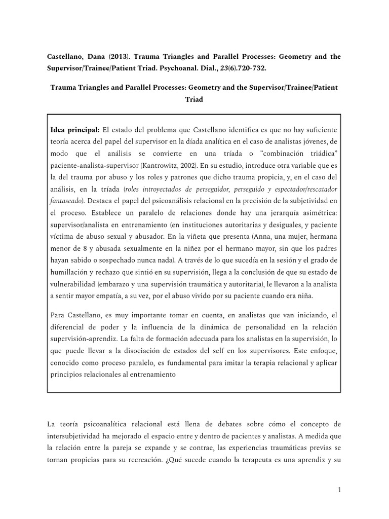 Castellano, Dana (2013) - Trauma Triangles and Parallel Processes ...