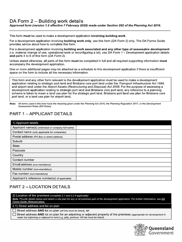 Da Form 2 Building Work and Details | PDF