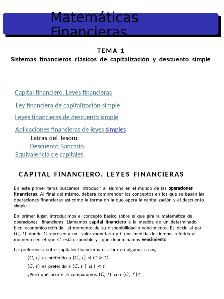 Mfras Tema 1 | PDF | Interés | Deuda gubernamental