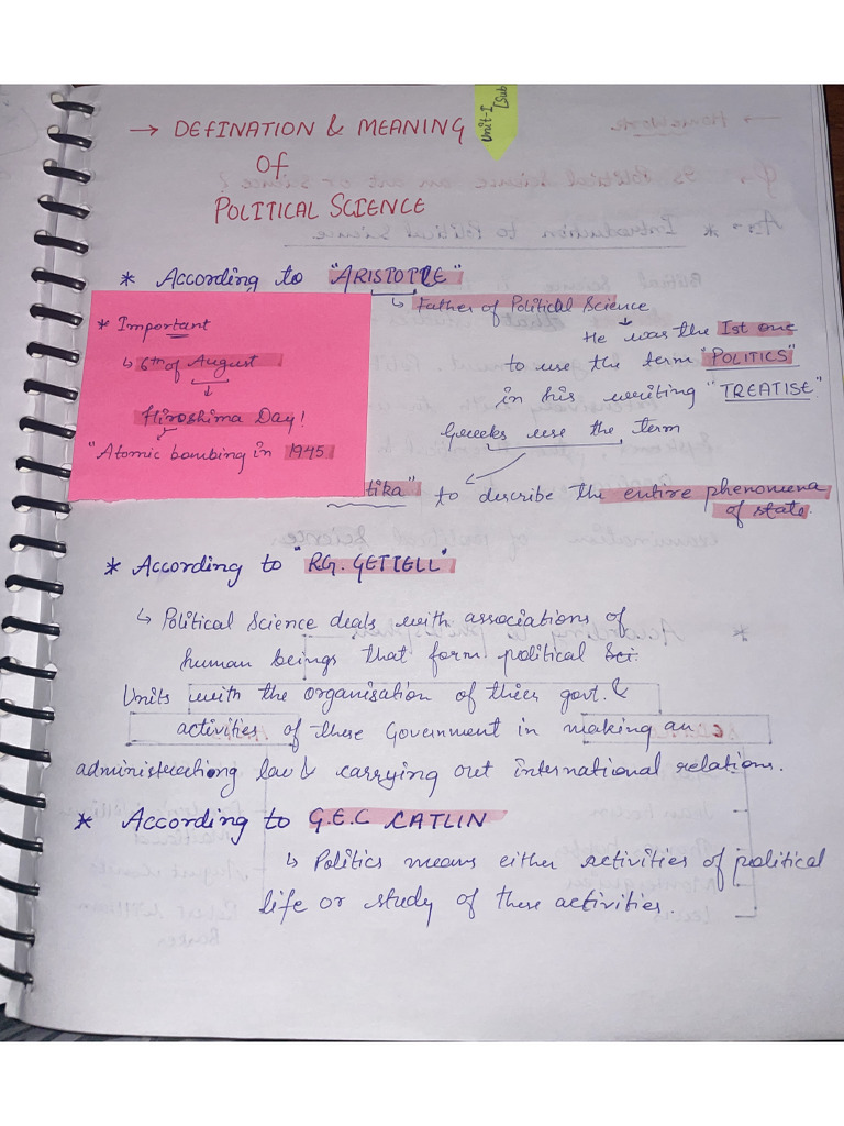 Political Science Notes | PDF
