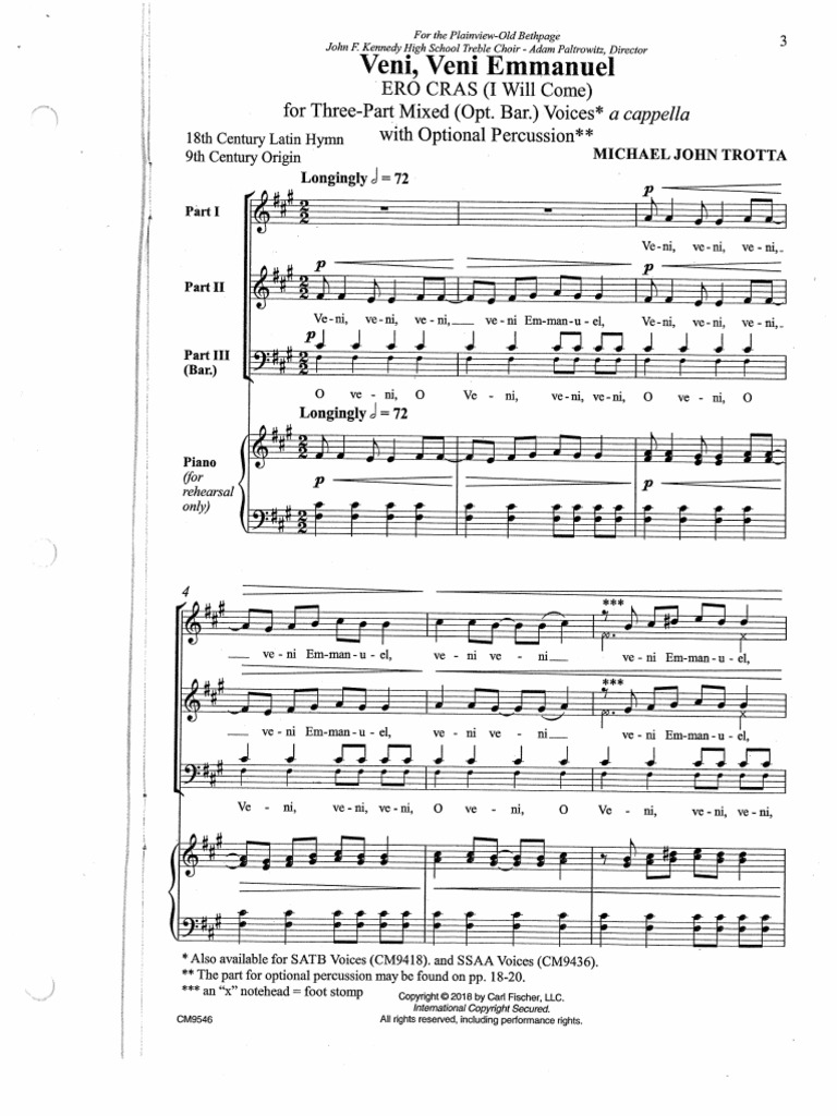 Veni Veni Emmanuel | PDF
