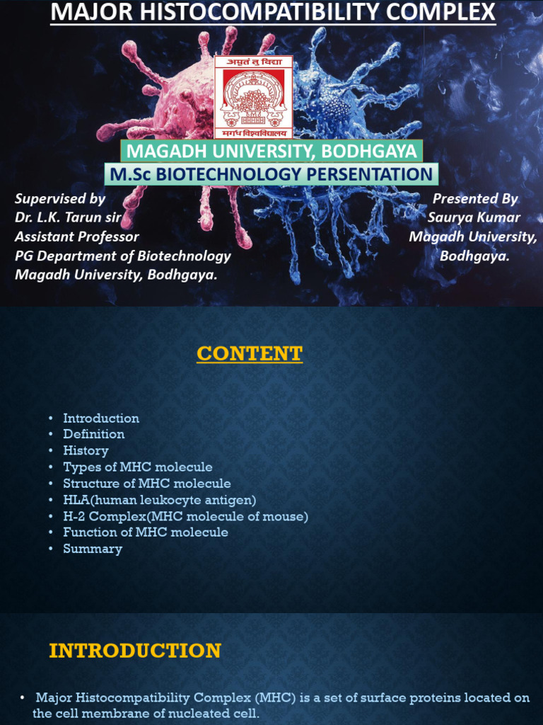 Major Histocompatibility Complex | PDF | Major Histocompatibility ...