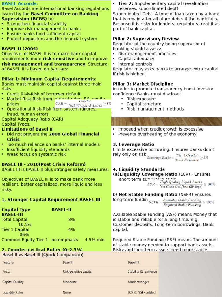 Lecture - Basel II & III | PDF | Basel Ii | Basel Iii