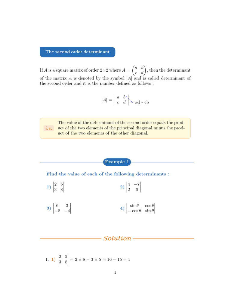 Determinants | PDF | Determinant | Matrix (Mathematics)