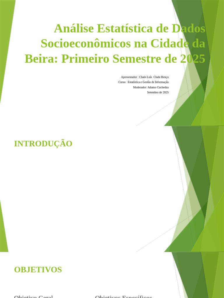 Chale Luis - Analise Estatistica Beira 2025 | PDF | Análise de variação ...