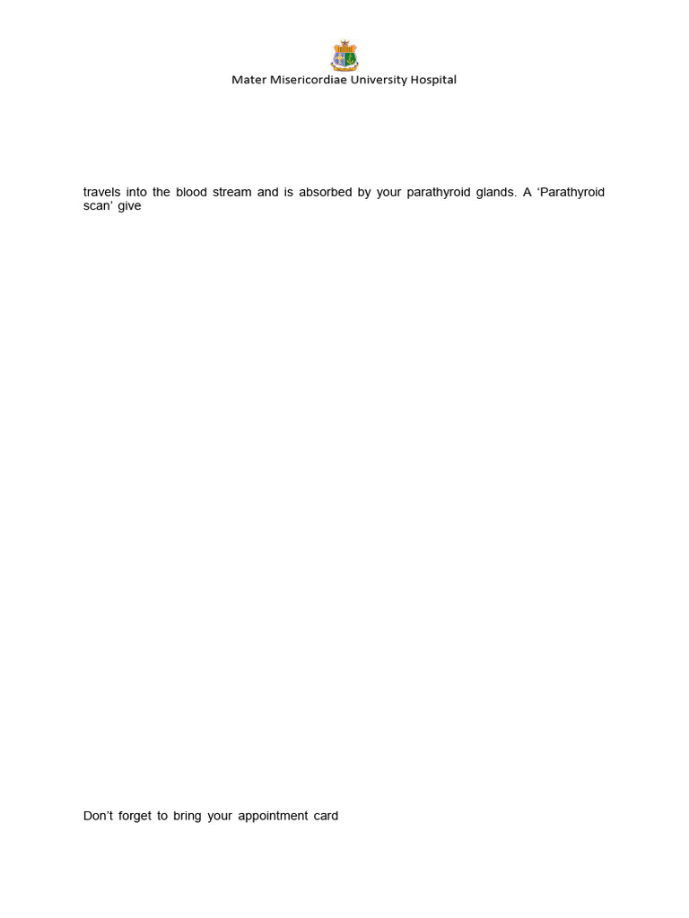 Preparing-for-your-Parathyroid-Scan-Nuclear-Medicine | PDF ...