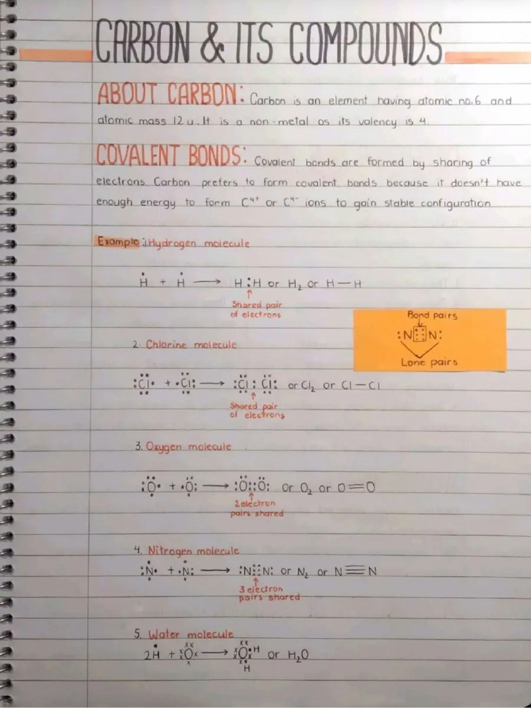 Carbon and Compounds Notes | PDF