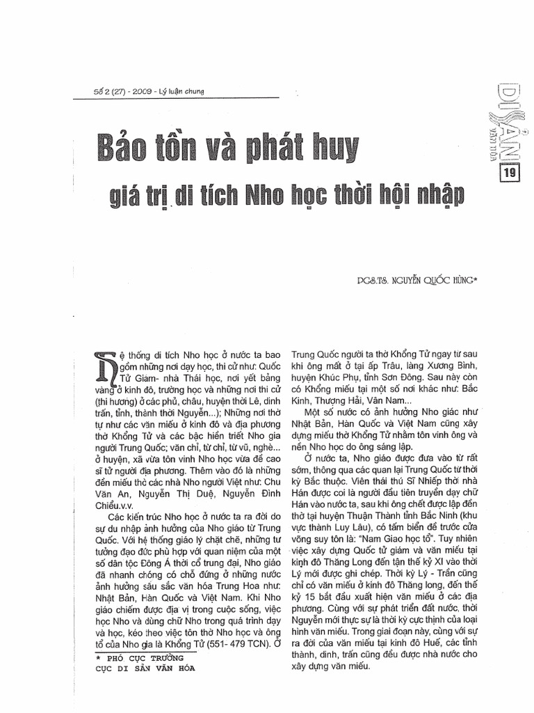 2704_Bao Ton Va Phat Huy Gia Tri Nho Hoc Thoi Hoi Nhap | PDF