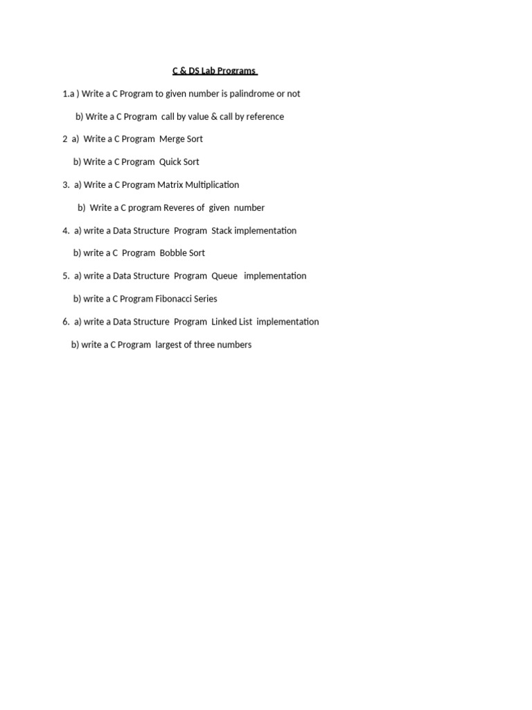C& DS Lab | PDF