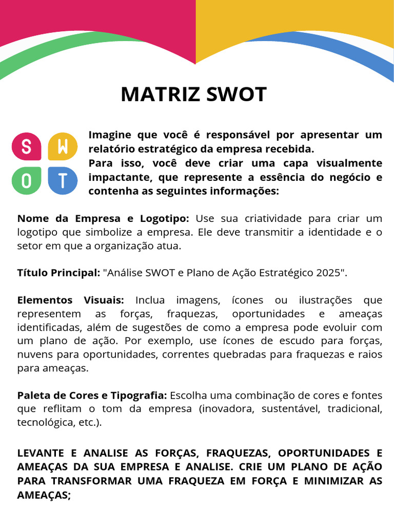 MATRIZ SWOT_Cenário 8 Escola de Idiomas Com Foco Em Negócios | PDF