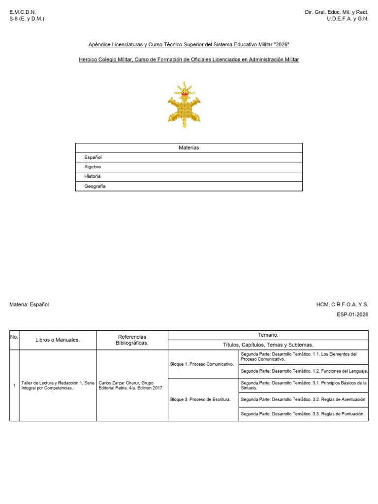 HCM_LIC_ADMON_MIL_2026 | PDF