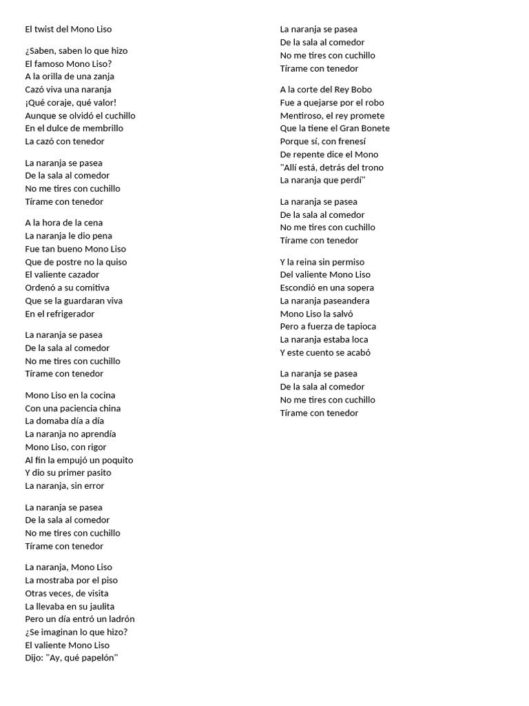 El Twist Del Mono Liso | PDF
