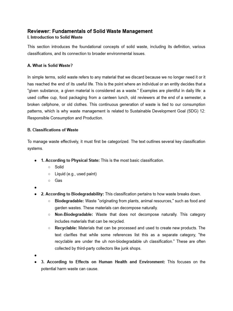 Reviewers Envi Sci Solid Waste | PDF | Waste Management | Waste