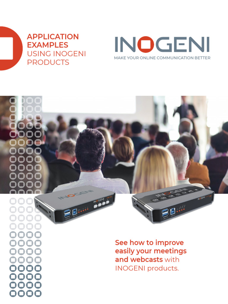 INOGENI Quik SDI Application Examples | PDF | Hdmi | Usb