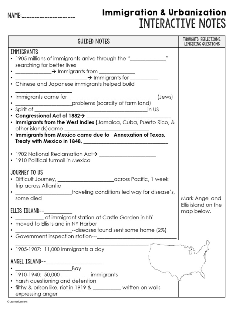 RILEY HARVEY - 05_Immigration Guided Notes Student | PDF | The United ...