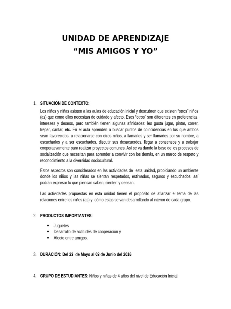 315316435 Mis Amigos y Yo Docx | PDF | Las emociones | Educación de la ...