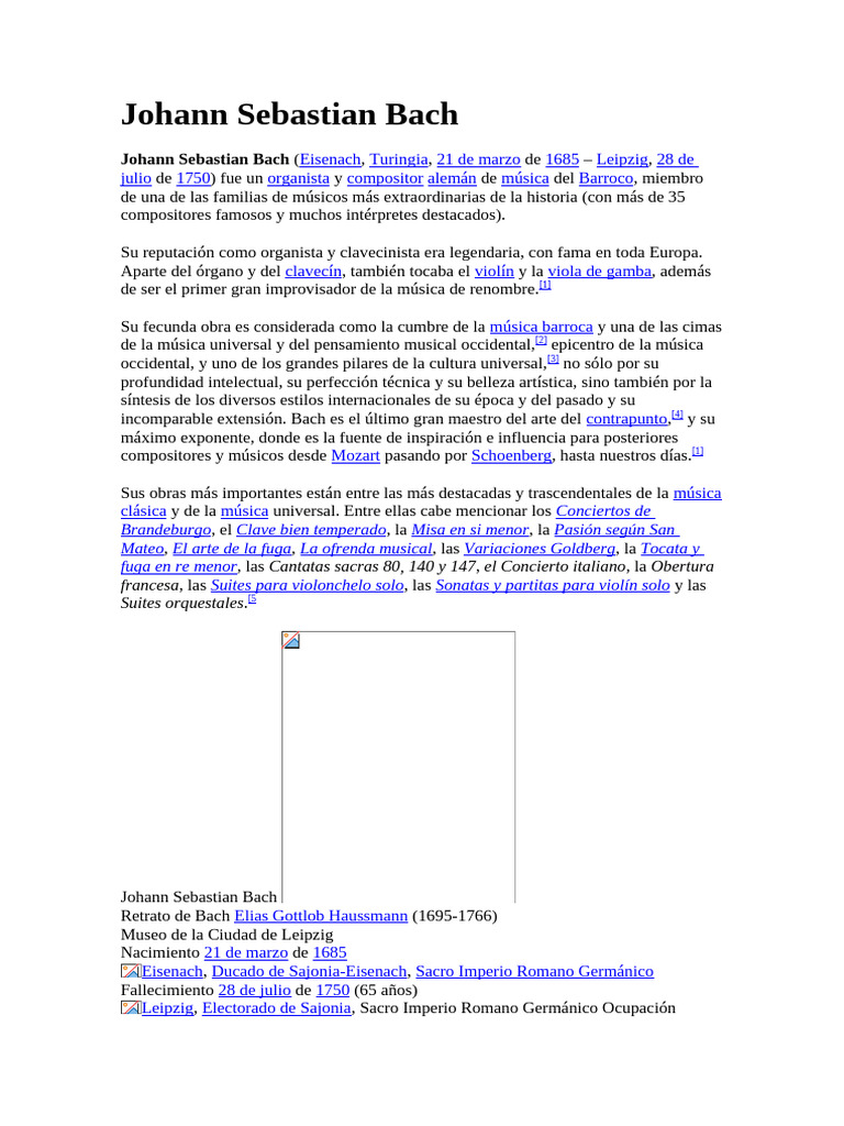 Johann Sebastian Bach | PDF | Johann Sebastian Bach | Clave