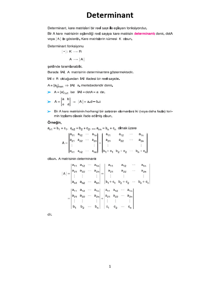 Determinant Merged | PDF